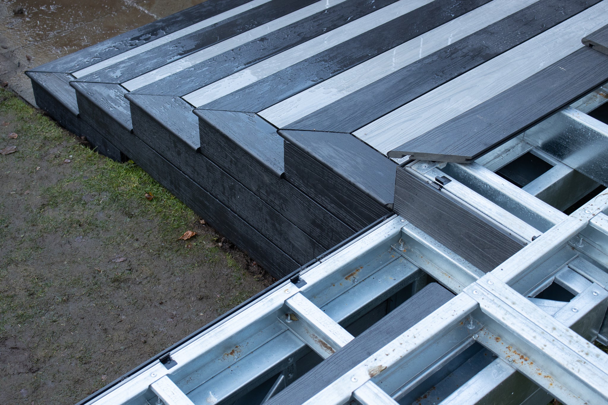 Tectonic® Modular Steel Decking Step Subframe 150mm Deep