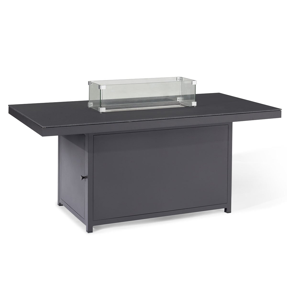 Aluminium Fire Pit Dining Table (with spray stone effect top) | Grey
