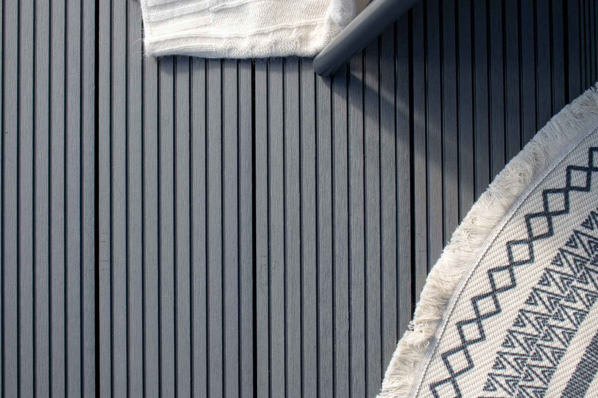 3.6m Light Grey Grooved Composite Decking Boards – O V Æ D A™