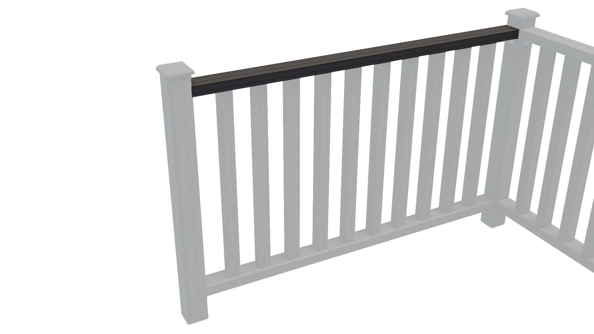Composite Balustrade Handrail (1.8m length) | Black