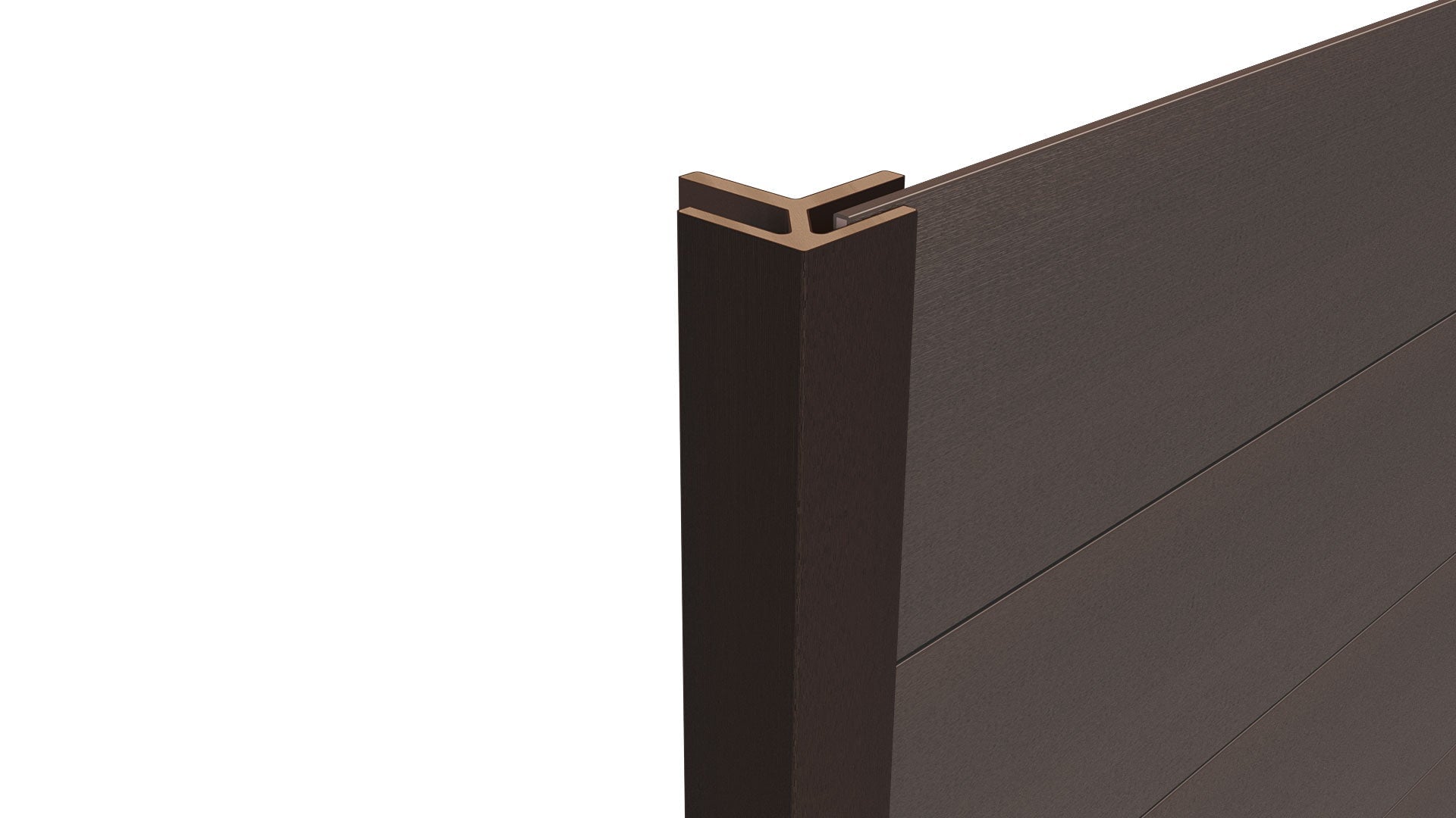 Composite Panel Cladding External Corner Trim | Dark Brown