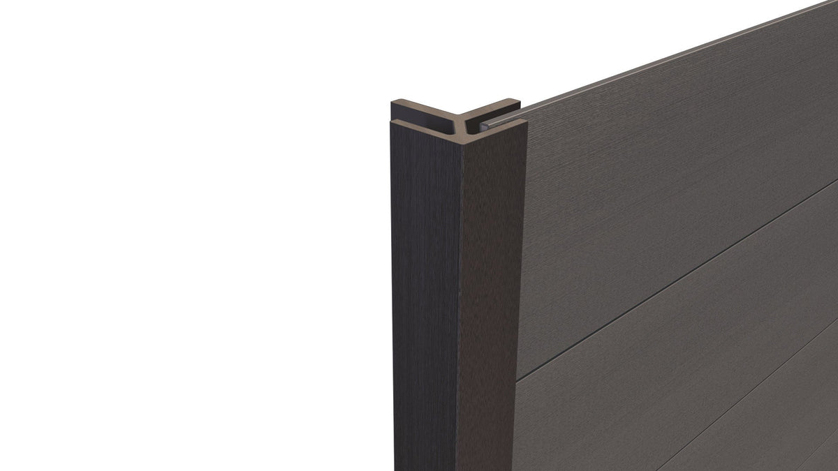 Composite Panel Cladding External Corner Trim | Mid Grey