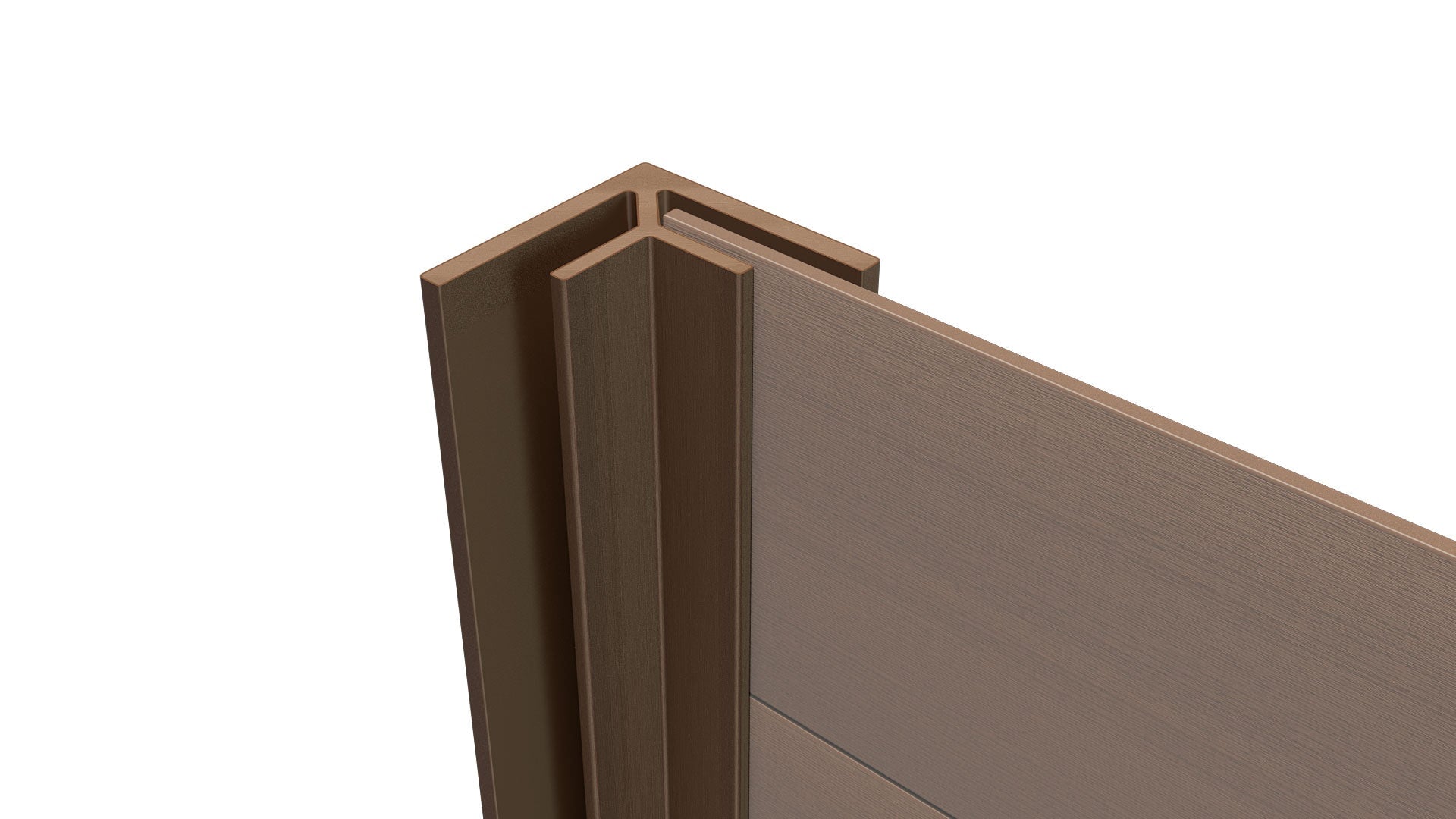 Composite Panel Cladding Internal Corner Trim | Light Brown