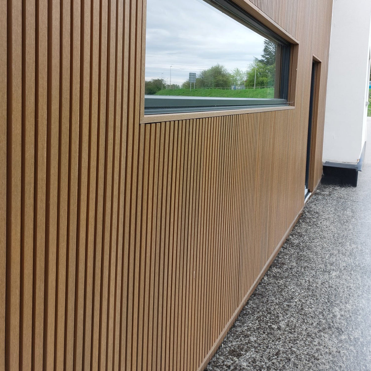 Composite Slatted Cladding Board (3.6m length) | Light Brown