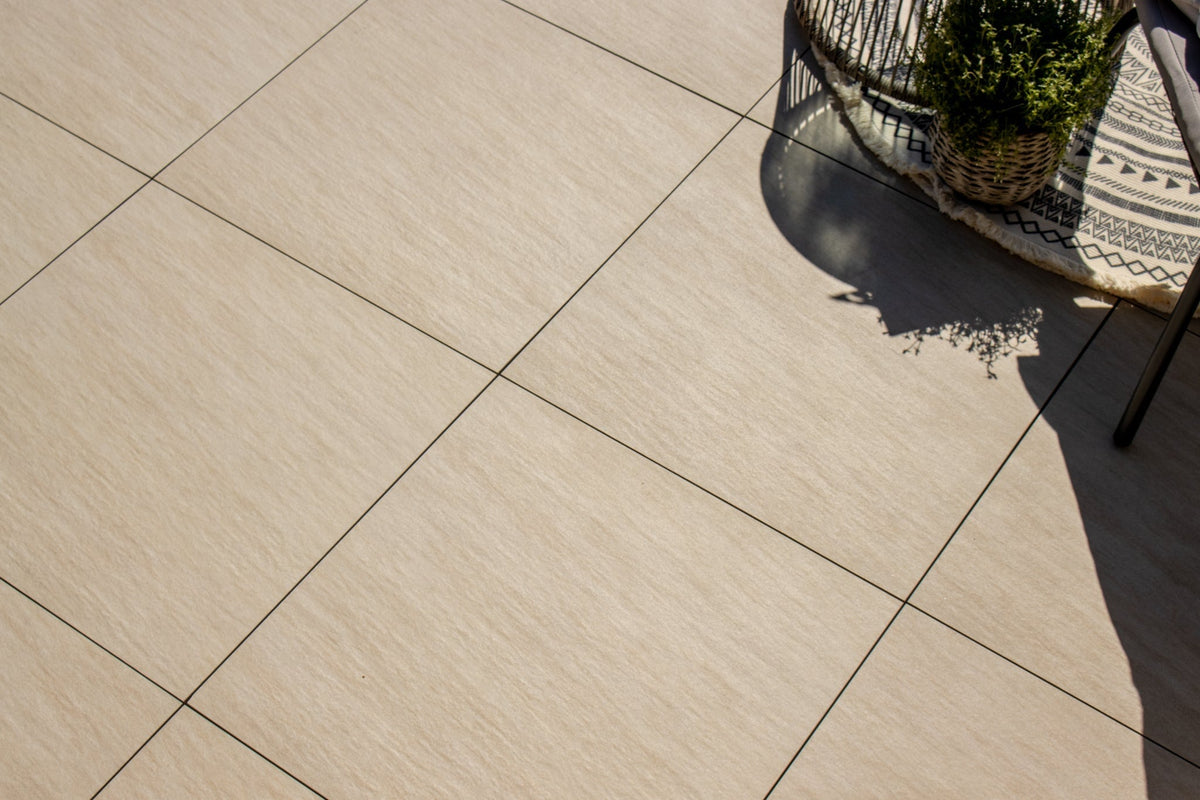 Fearnmore™ | Beige Stone Effect Porcelain Paving Tiles