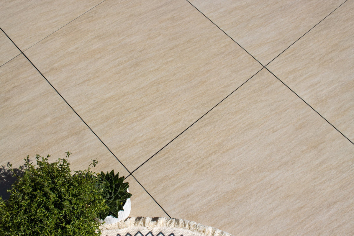 Fearnmore™ | Beige Stone Effect Porcelain Paving Tiles