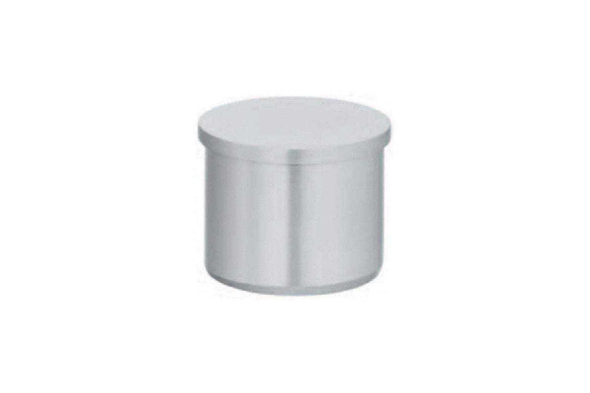 Glass Balustrade 42.4mm End Cap Flat Top Glue Fit | Stainless