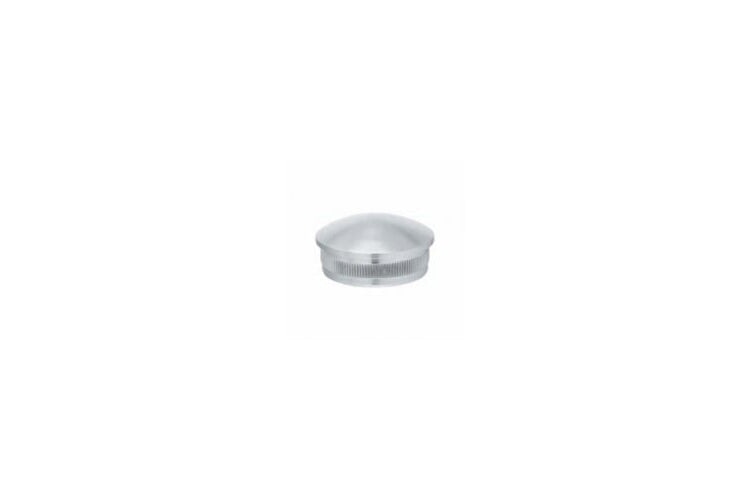 Glass Balustrade 42.4mm End Cap Raised Top Hammer Fit | Stainless