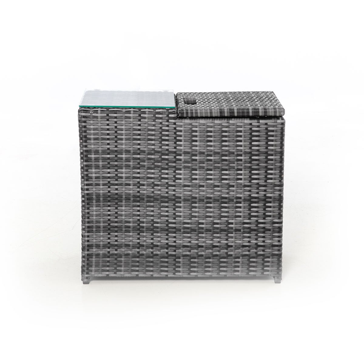 Ice Bucket Side Table | Grey | Flat Weave