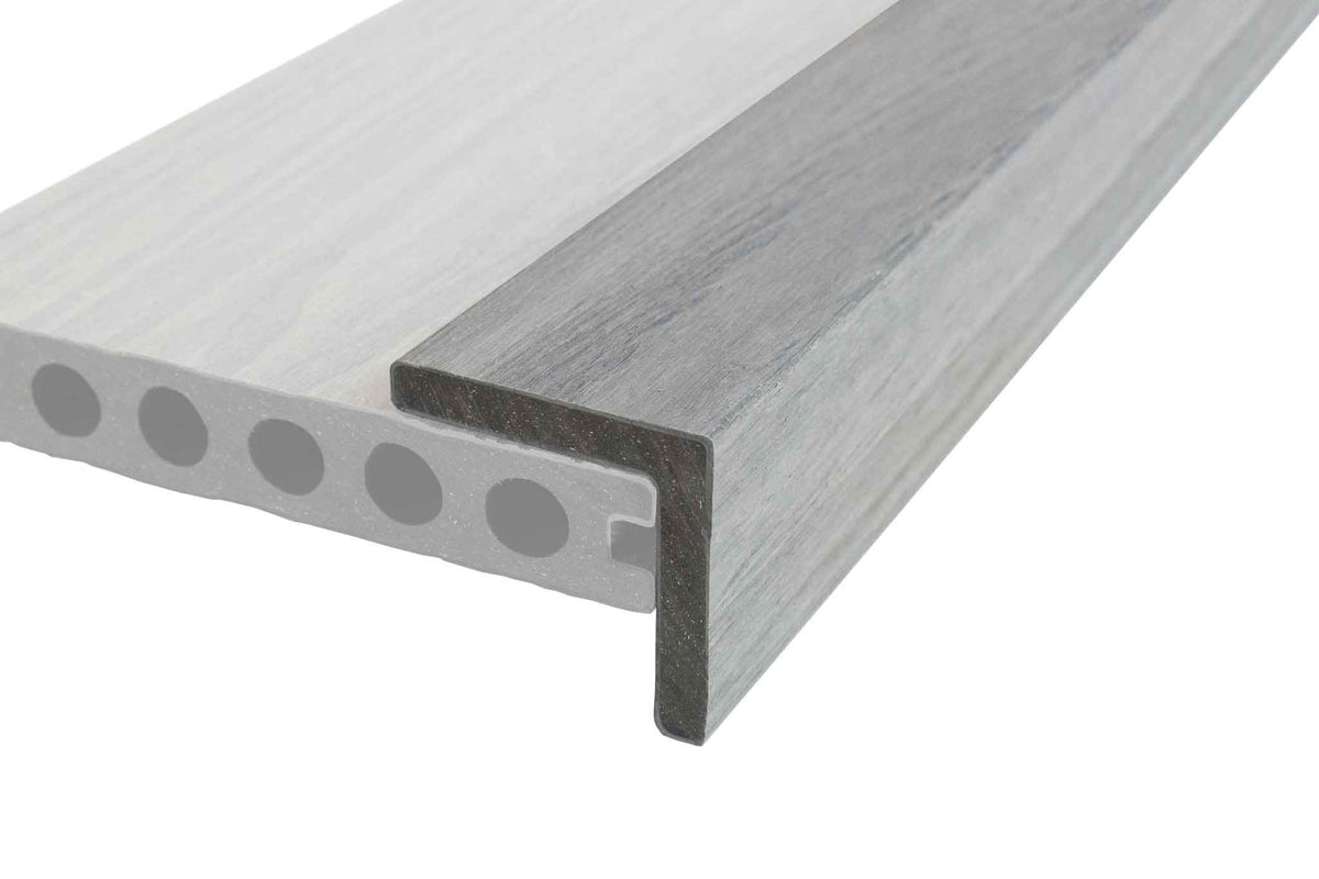 Luxxe™ | Light Grey Woodgrain Composite Decking Corner Trim