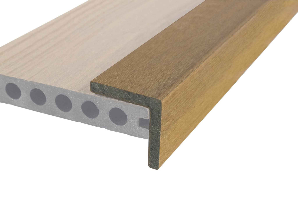 Luxxe™ | Natural Brown Woodgrain Composite Decking Corner Trim