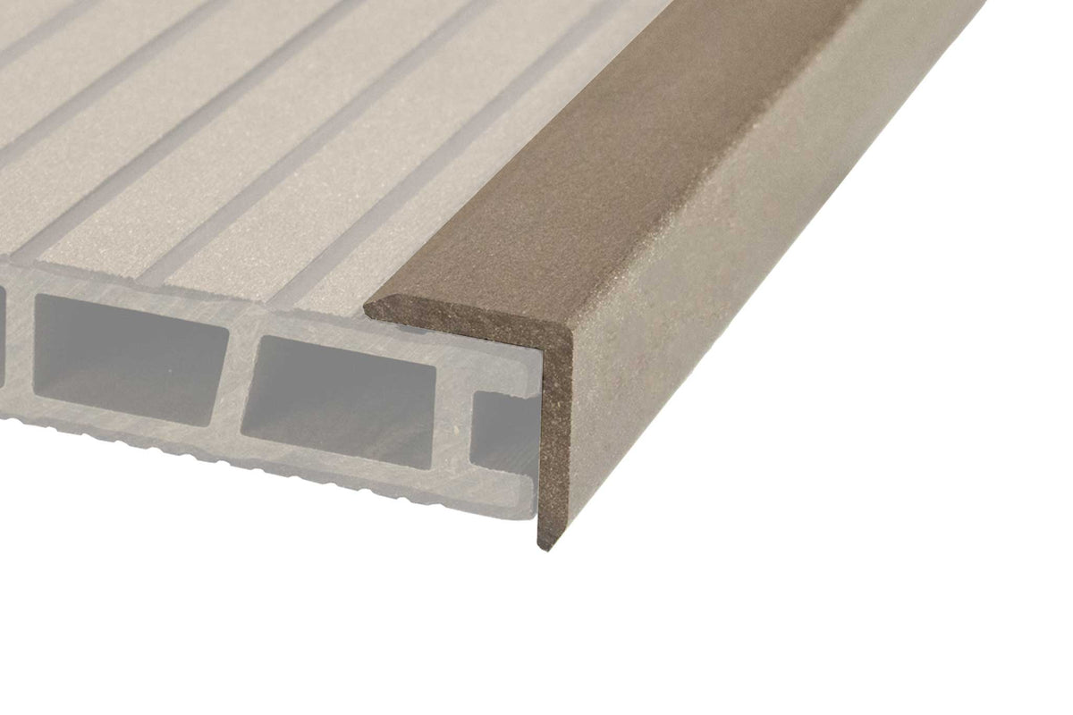 Natura™ | Dark Brown Grooved Composite Decking Corner Trim
