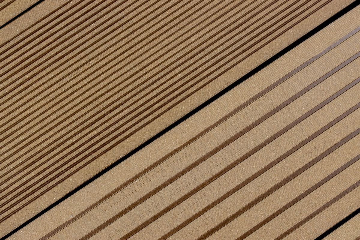 Natura™ | Light Brown Grooved Composite Decking Board