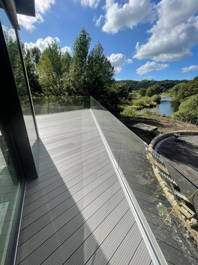 Natura™ | Light Grey Grooved Composite Decking Board