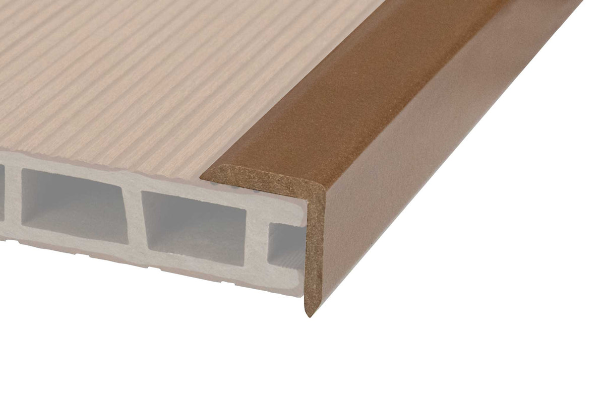 NaturaPlus™ | Light Brown Grooved Composite Decking Corner Trim