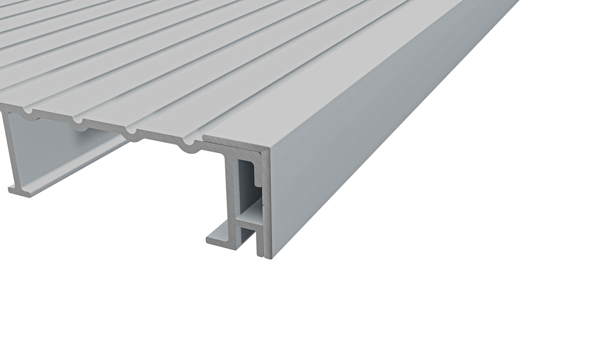 Non-combustible L-profile finishing trim (3m) | RAL 7040 Window Grey