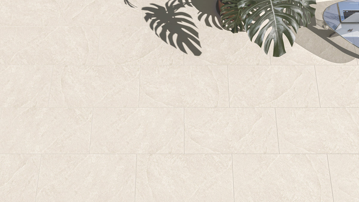 Overland™ | Beige Stone Effect Porcelain Paving Tiles