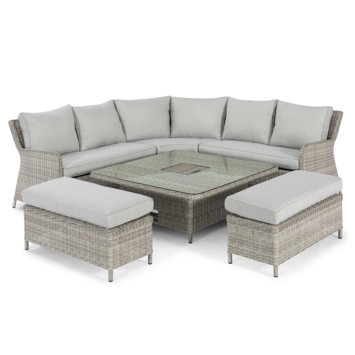 Oxford Royal Corner Dining Set | Light Grey