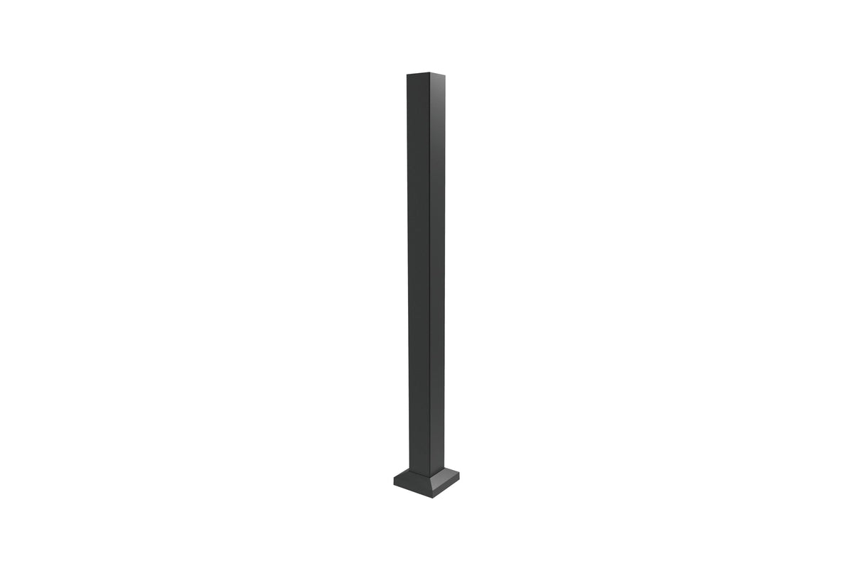 Traditional Balustrade 75mm Bolt-Down Post with Base Cover Plate